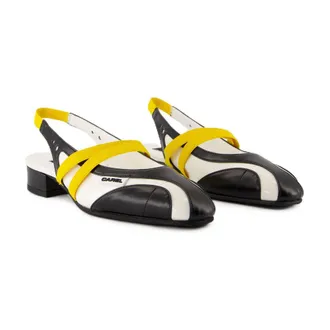 Carel Womens Sling Back Peachy - Carel Cotton Black Shoes Flat-Shoes