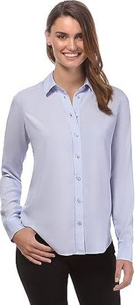 Vincenzo Boretti Chemisier, Taille Normale, col de Chemise Bleu glacé S