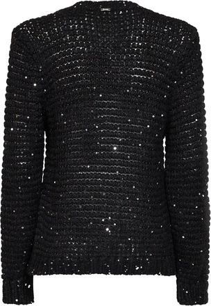 Herno Sequin-Embroidered Alpaca Blend Sweater - Black