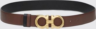 Ferragamo 3,5 cm Wendeg&uuml;rtel aus Leder mit Gancini-Schnalle