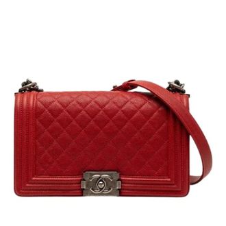 Chanel Pre-owned The Boy Flap - Femme - Pre-owned - Rouge - Taille: ONE Size