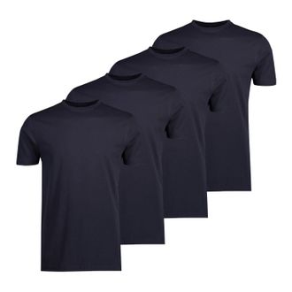 Lerros Herren T-Shirts mit Rundhalsausschnitt | 2 St&uuml;ck (DE/NL/SE/PL, Alphanumerisch, 3XL, Regular, Regular, 4 x Navy)