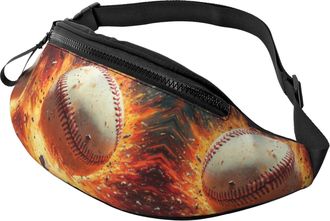 Generic Atmungsaktiv Handytasche Tasche Baseball-Druck Umh&auml;ngetaschen Handytasche Tasche H&uuml;fttaschen F&uuml;r Damen Camping Fitness 14X35Cm
