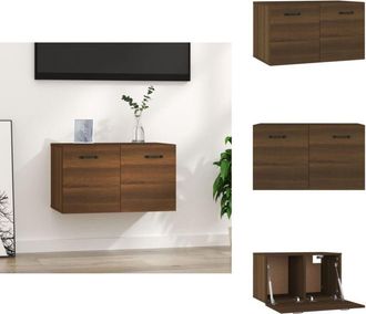 vidaXL Armoire murale Chêne marron 60x36,5x35 cm Bois dingénierie - Armoire Murale - Armoire Flottante - Rangement Mural - Meuble De Rangement - Commode