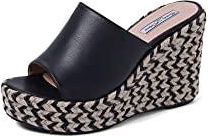 Queen Helena Sandales Compensées Femme Zm9444b Noir, 38 EU