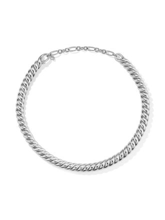 David Yurman collier Sculpted Cable en cha&icirc;ne - Argent