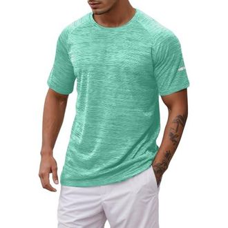 Generic T-shirts pour hommes en coton col rond l&eacute;ger haut loisirs confortable respirant extensible dans de nombreuses couleurs hommes t-shirts d&eacute;t&eacute; basiques t
