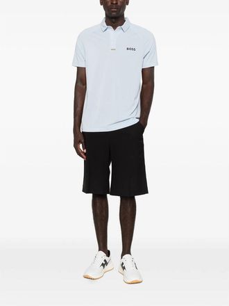 HUGO BOSS Logo-Embroidered Polo Shirt - Blue