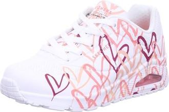 Skechers Baskets Uno Spread The Love pour Femme, Blanc Wcrl, 40.5 EU