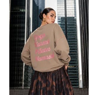 Miss Goodlife Sweatshirt Miss Goodlife Damen MG15017 Sweatshirt Roundneck Pilates Sand