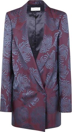 Dries Van Noten Femme, Vestes, Multicolore, Taille: 36 FR Double-Breasted Jacquard Blazer