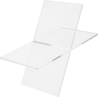 Garneck Transparenter Buchständer Multifunktionaler Desktop Halter Stabiler und Buchhalter für Büro Zuhause Bibliothek und Bürodekoration