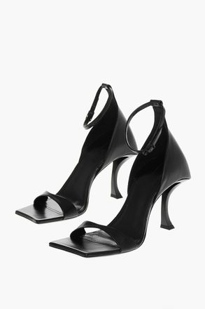 Balenciaga Leather Sandals HUORG With Square Toe 11 Cm Balenciaga