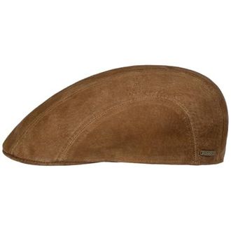 Stetson Casquette Waxed Pigskin Ivy Homme - en Cuir Gavroche avec Visiere, Visiere Automne-Hiver Automne Hiver - S (54-55 cm) Marron