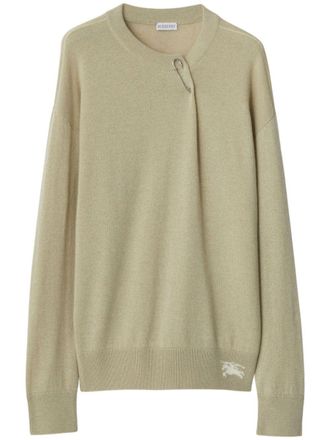 Burberry Kaschmirpullover mit B&uuml;roklammer - Nude