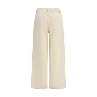 Golden Goose Womens Bicolor Cotton Relaxed Fit Jeans Clothing