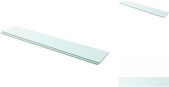 vidaXL Regalb&ouml;den 2 Stk. Glas Transparent 110x20 cm - Wandregal - Glasregal - Regalboden - Regalplatte - Dekorationselement