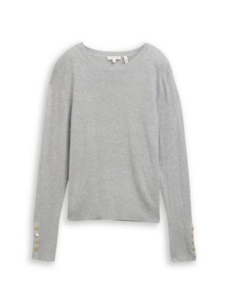 Tom Tailor Strickpullover Pullover & Strickjacken Strickpullover mit Knopf-Details