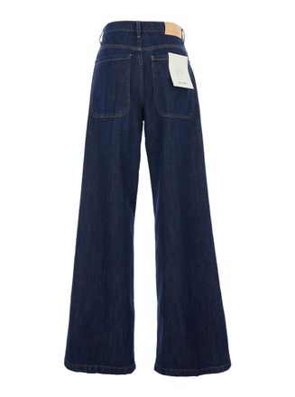 Merci Womens Five-Pocket Jeans Blue Cotton