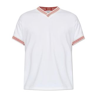 Versace Homme, Tops, Blanc, Taille: S T-shirt &agrave; col en V