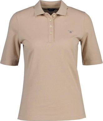 GANT Damen ORIGINAL LSS Pique Polohemd, Dry Sand, Standard