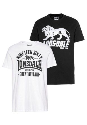Lonsdale T-Shirt BYLCHAN (Packung, 2er-Pack) Kurzarm, mit Rundhalsausschnitt, aus Baumwolle, schmal geschnitten