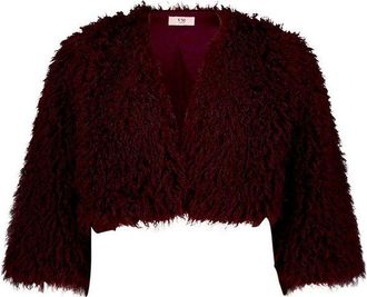 Vera Mont Fellimitatjacke Damen mit Rundhalsausschnitt