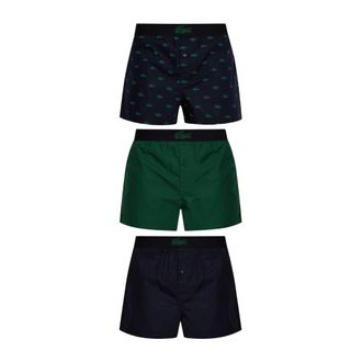 Lacoste 3-Pack Boxers en Coton Popeline - Homme - Sous-v&ecirc;tements - Multicolore - Taille: XS
