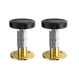 Generic 2er- oder 4er-Set M&ouml;belf&uuml;&szlig;e 62-80 mm, Ersatzf&uuml;&szlig;e aus Metall for Sofas, mit Rutschfester Unterlage for Schreibtisch/Bett/Sofa/Tisch/Schr&auml;nke(Black gold