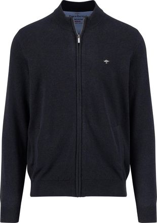 Fynch-Hatton Strickjacke aus Baumwolle mit Stehkragen Charcoal / 4XL