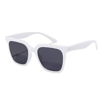 Generic Lunettes De Soleil Carr&eacute;es &Agrave; Grande Monture For Hommes Et Femmes, Id&eacute;ales For Les Vacances En Plein Air, Le Sport D&eacute;placements Quotidiens(White)