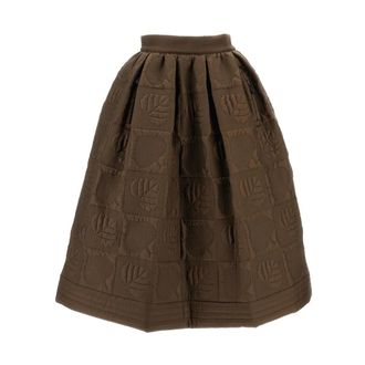 Moncler Femme, Jupes, Brun, Taille: 38 FR Jupe matelass&eacute;e