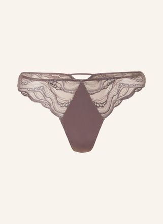 Calvin Klein String Sensual Stretch Lace Mit Cut-Out braun