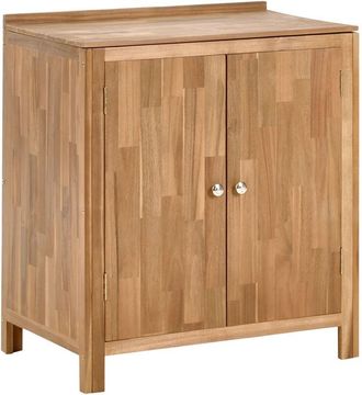 Beliani Beliani - Armoire de Cuisine Ext&eacute;rieur avec 2 &Eacute;tag&egrave;res et Plan de Travail 50 x 80 x 90 cm en Bois dAcacia Marron Venosa