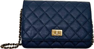 Chanel Hobo Bags - Chanel Wallet on Chain 2.55 Reissue Navy blue / go - Gr. unisize - in Blau - f&uuml;r Damen