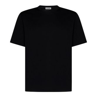 Jil Sander T-Shirt mit Rundhalsausschnitt - - Tops - Herren - Schwarzk - S