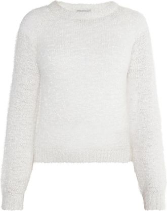 Usha Strickpullover Damen Wollwei&szlig;