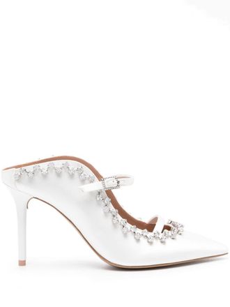 Malone Souliers Gala Mules 100mm - Wei&szlig;