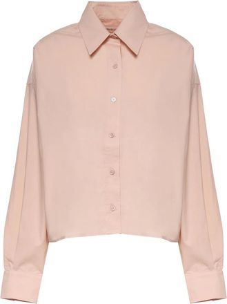 Frankie Shop Femme, Blouses et Chemises, Rose, Taille: 42 FR Chemise Popeline Manches Longues