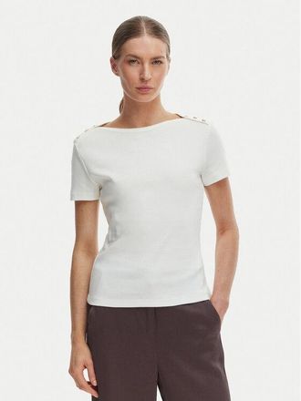 Tommy Hilfiger T-Shirt WW0WW49250 &Eacute;cru Slim Fit