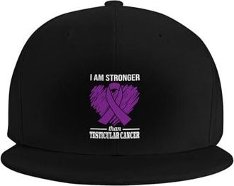 Generic Je suis Plus Fort Que Le Cancer des Testicules Homme Femme Chapeaux Pare-Soleil Respirant Casquette De Baseball Snapback Casquette Hip Hop pour Sport 
