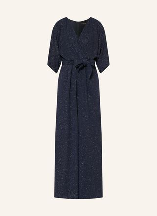 Vera Mont Jersey-Jumpsuit In Wickeloptik Mit Glitzegarn blau