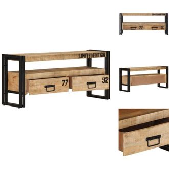 vidaXL TV-Schrank 100x30x45 cm Mango Massivholz - tv Schrank - Holzm&ouml;bel - Wohnzimmerm&ouml;bel - Mangoholz - Sideboard