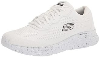 Skechers Baskets Lite Pro pour Femme, Bordure Noire en Maille Blanche, 39 EU
