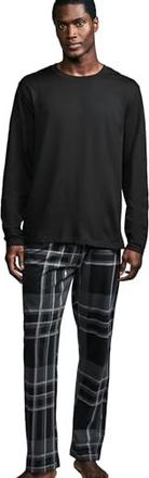 Next Homme Ensemble Pyjama &agrave; Manches Longues 100% Coton Black/Grey Check L