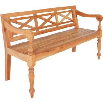 vidaXL Batavia-Bank Hellbraun 123 cm Massivholz Mahagoni - Vidaxl