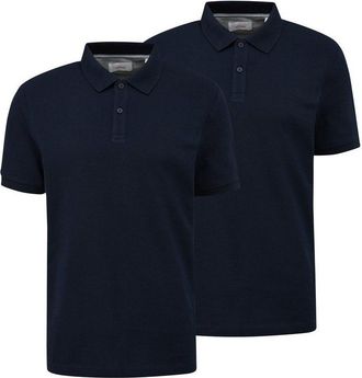 s.Oliver Poloshirt 2 Kn&ouml;pfe, Logo-Stickerei, klassisch, sportive Piqu&eacute;-Struktur, 2er Pack