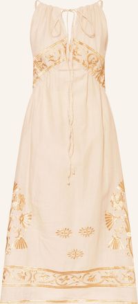 Greek Archaic Kori Strandkleid Crete Mit Glitzergarn beige