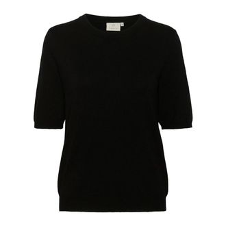 Kaffe Kalizza Kurzarm Strick Strik - - Knitwear - Damen - Schwarzk - XS