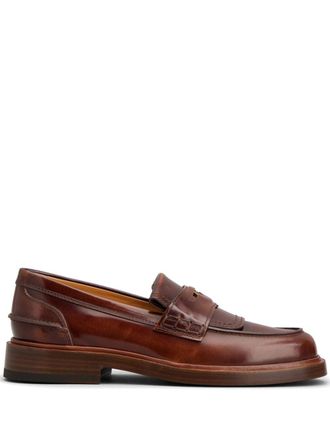Tod's mocassins en cuir &agrave; entaille penny - Bleu